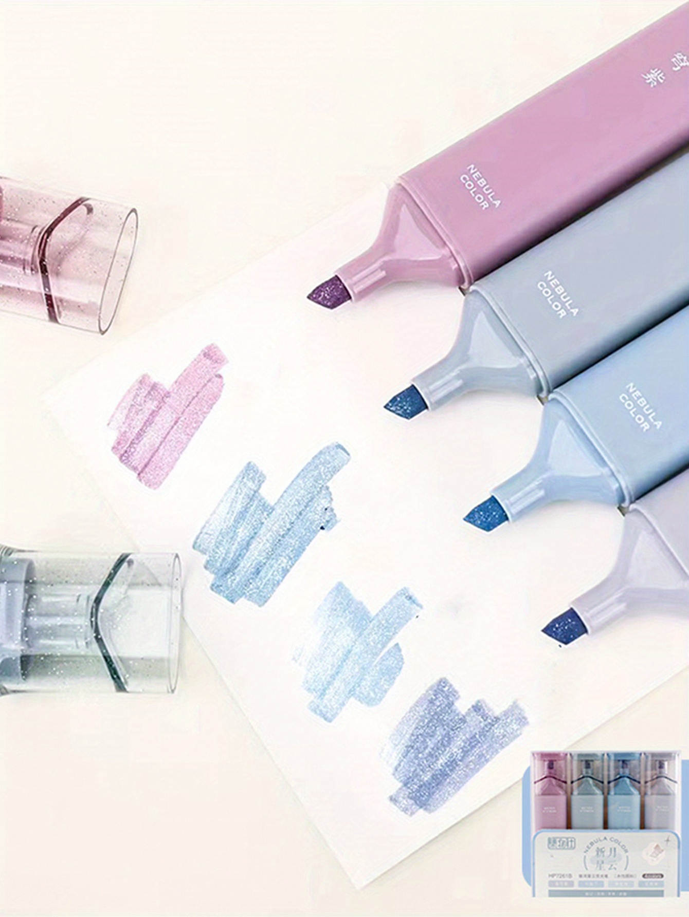 Fluorescent Note Number Marker Pens Glitter Brilliant - Temu Canada