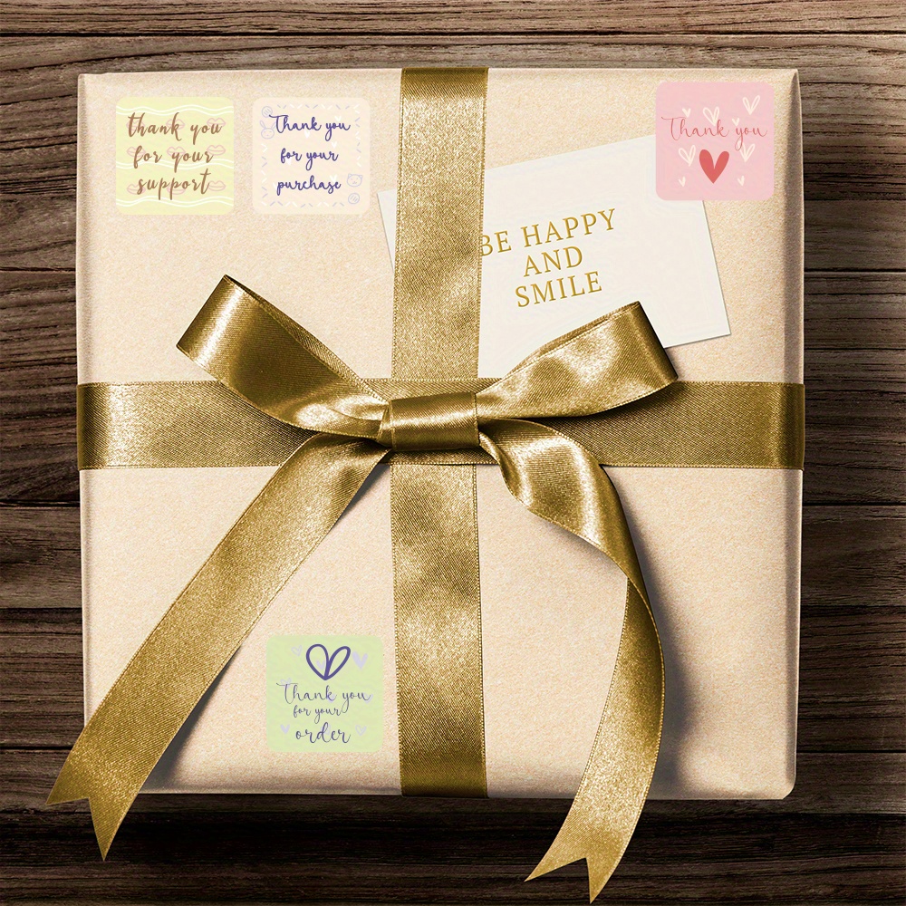 thank stickers gift packaging stickers 4 designs used - Temu New Zealand