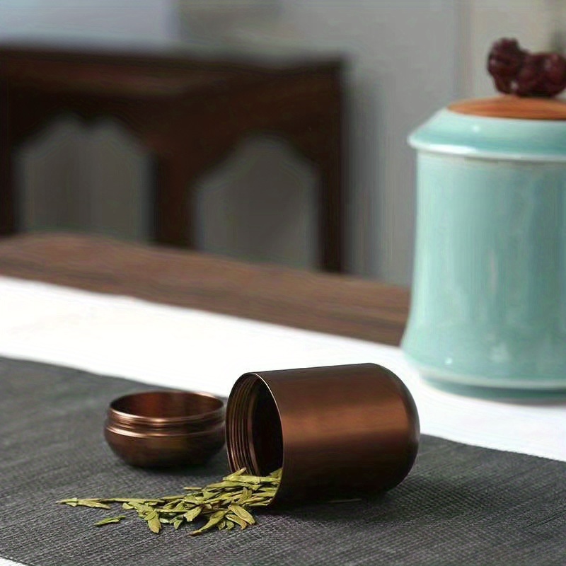 Portable Stainless Steel Tea Mini Capsule Jar Creative Gift - Temu