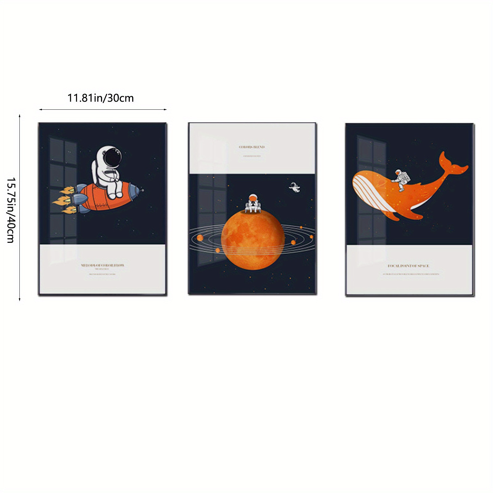 Unframed Canvas Poster Modern Art Cartoon Planet Astronaut - Temu