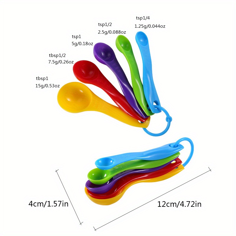 Kitchen Baking Tools Measuring Spoons Set Stackable Plastic - Temu ...