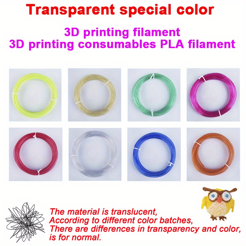 Special Filament 3d Printing Pen Special Transparent - Temu