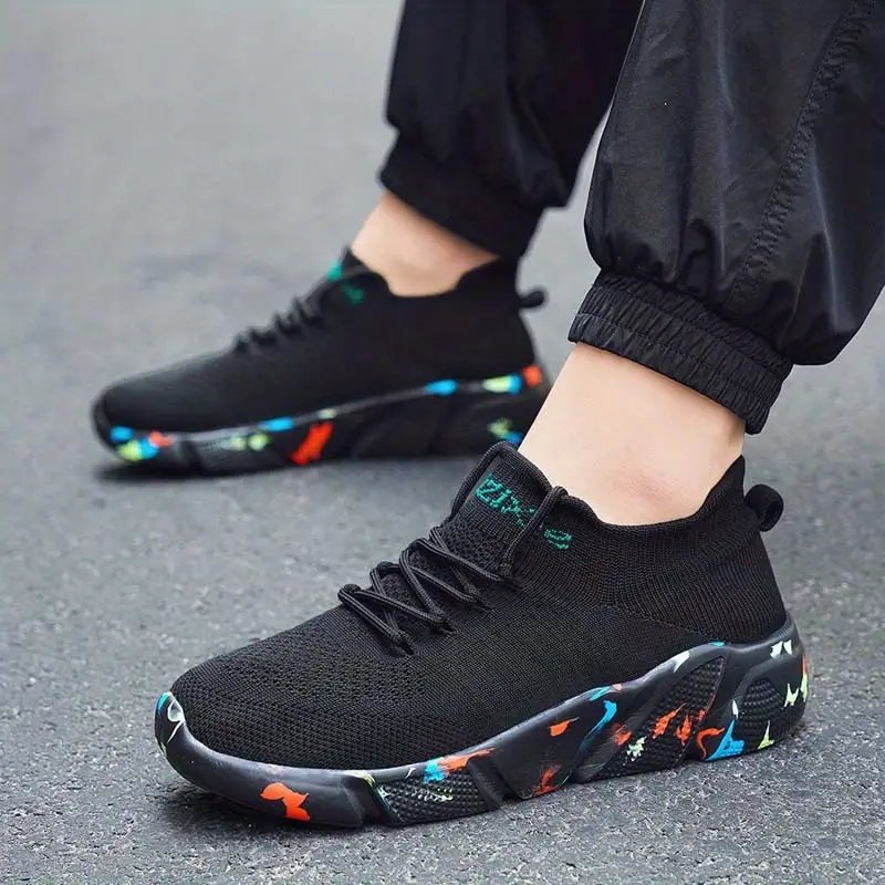Mens Lace Up Sneakers Athletic Shoes Lightweight And Breathable Running