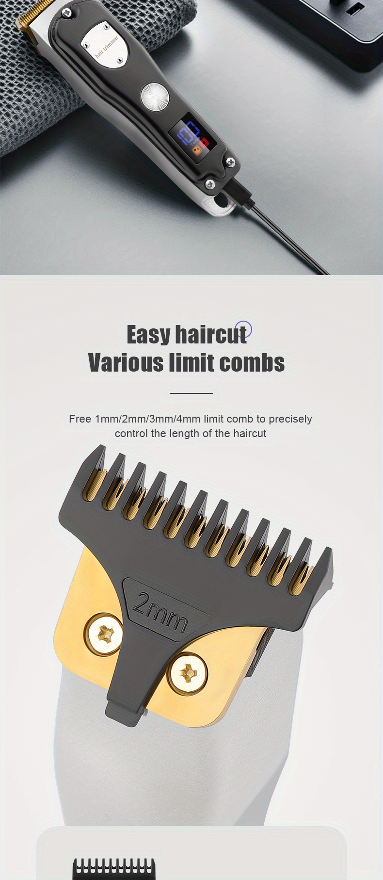 Mini Professional Hair Clippers Men Cordless Hair Trimmer - Temu United ...