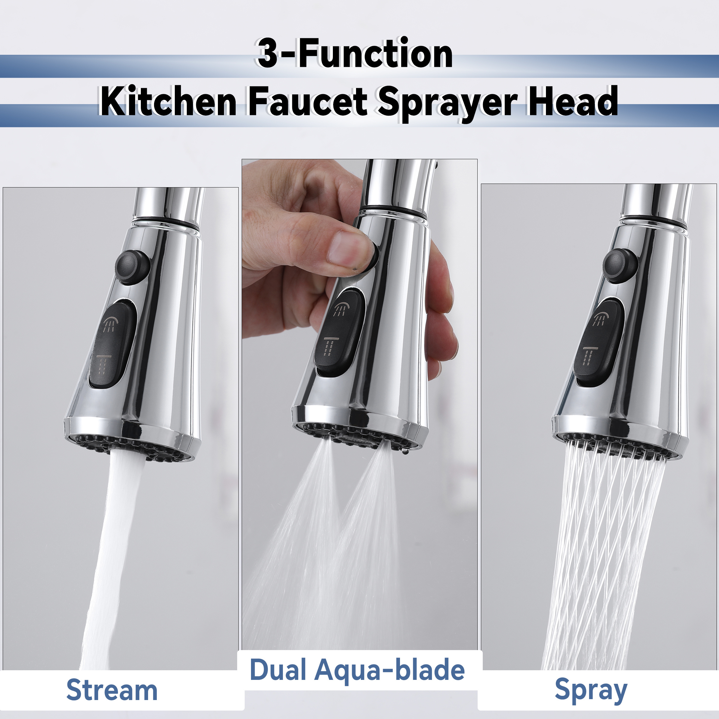 Kitchen Sink Faucet Head Replacement 9 Adapters 3 function - Temu