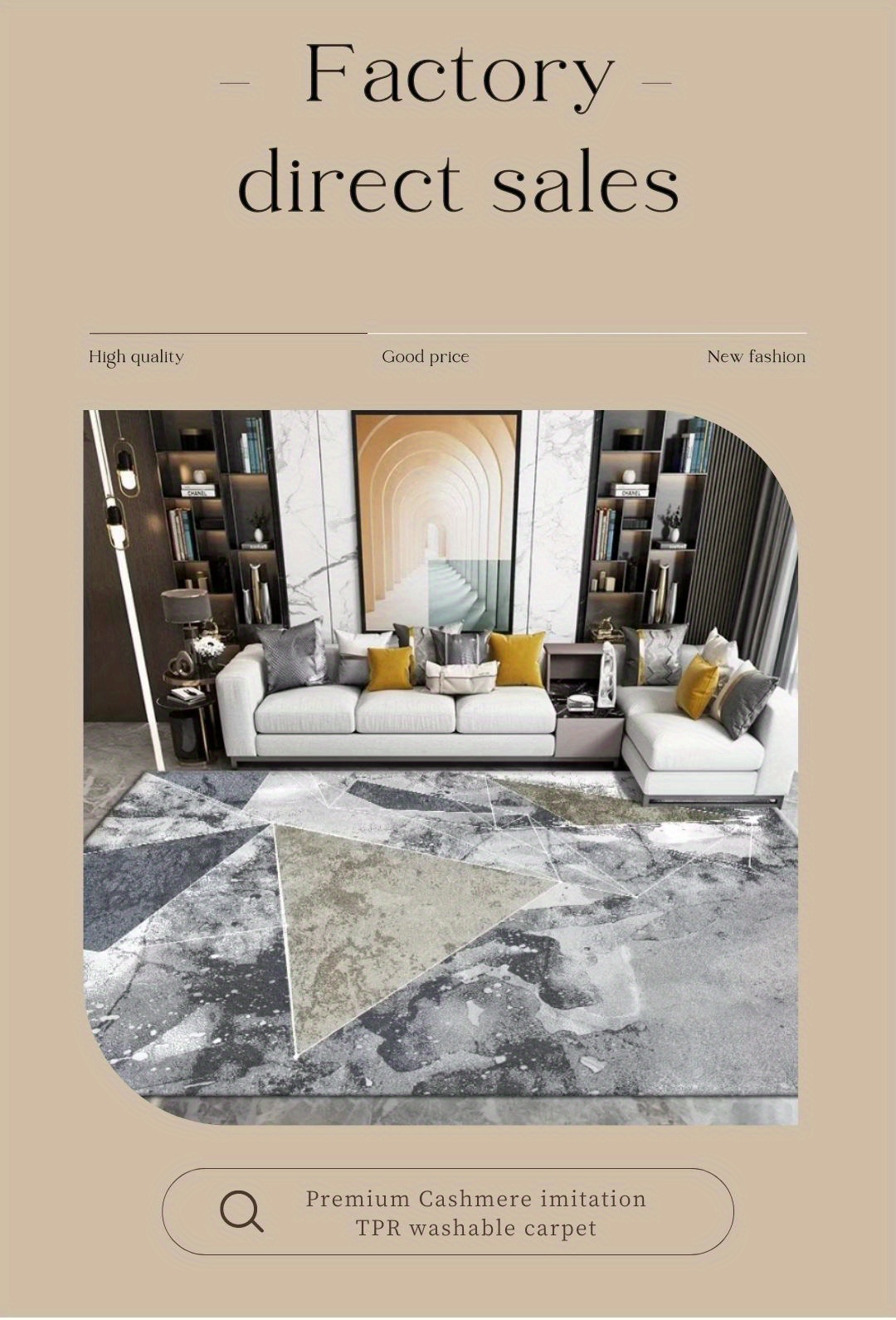 Soft Fluffy Modern Abstract Area Rug Anti slip Tpr Backing - Temu ...