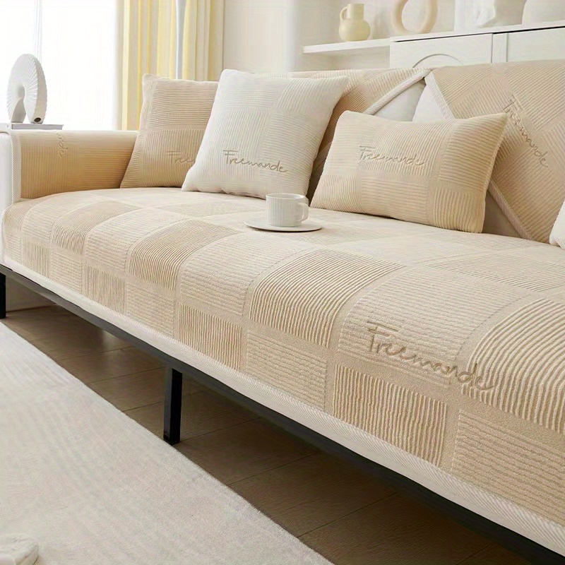 Non slip Embroidered Sofa Cover Bedroom Office Living Room - Temu