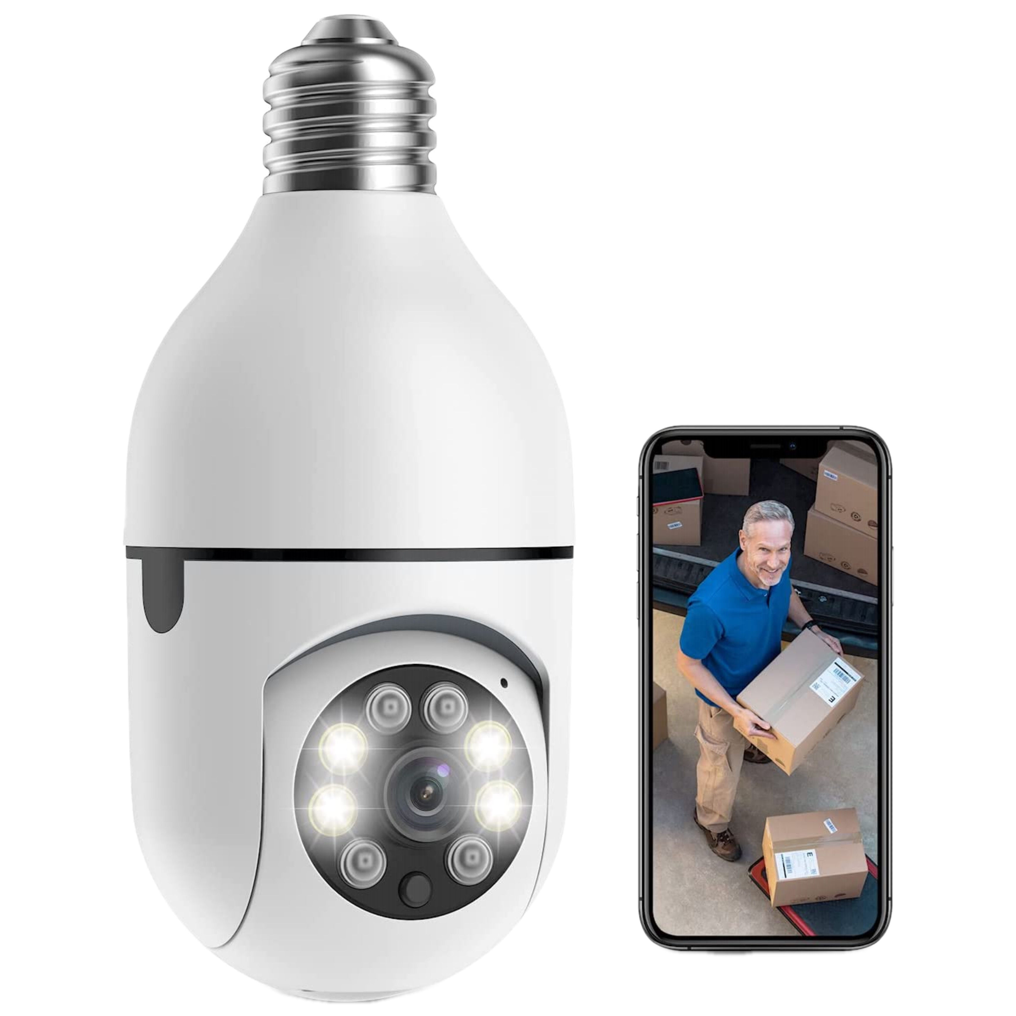 Banggu Light Bulb Security Camera 1080p Wireless Wifi Light Bulb Camera ...