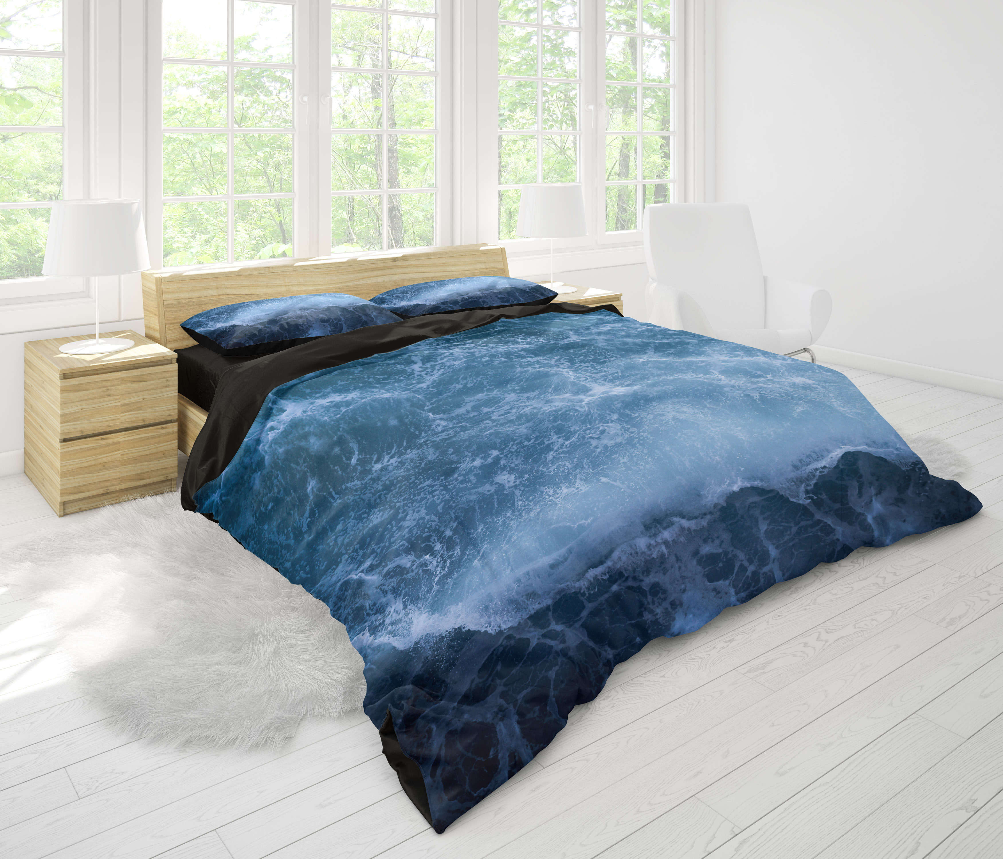 Quilt Cover Set Sea Pattern Bedding Set Soft Comfortable - Temu