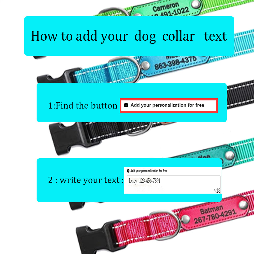 Customizable Dog Collars Engraved Dog Name Phone Number 4 - Temu United ...