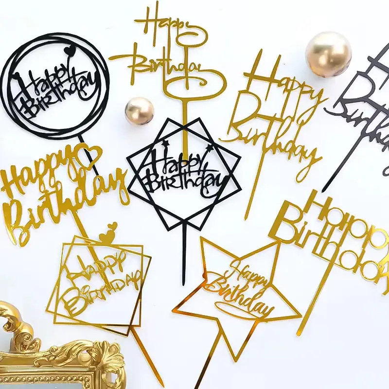 Happy Birthday Cake Toppers Acrylic Cake Inserts Birthday Temu