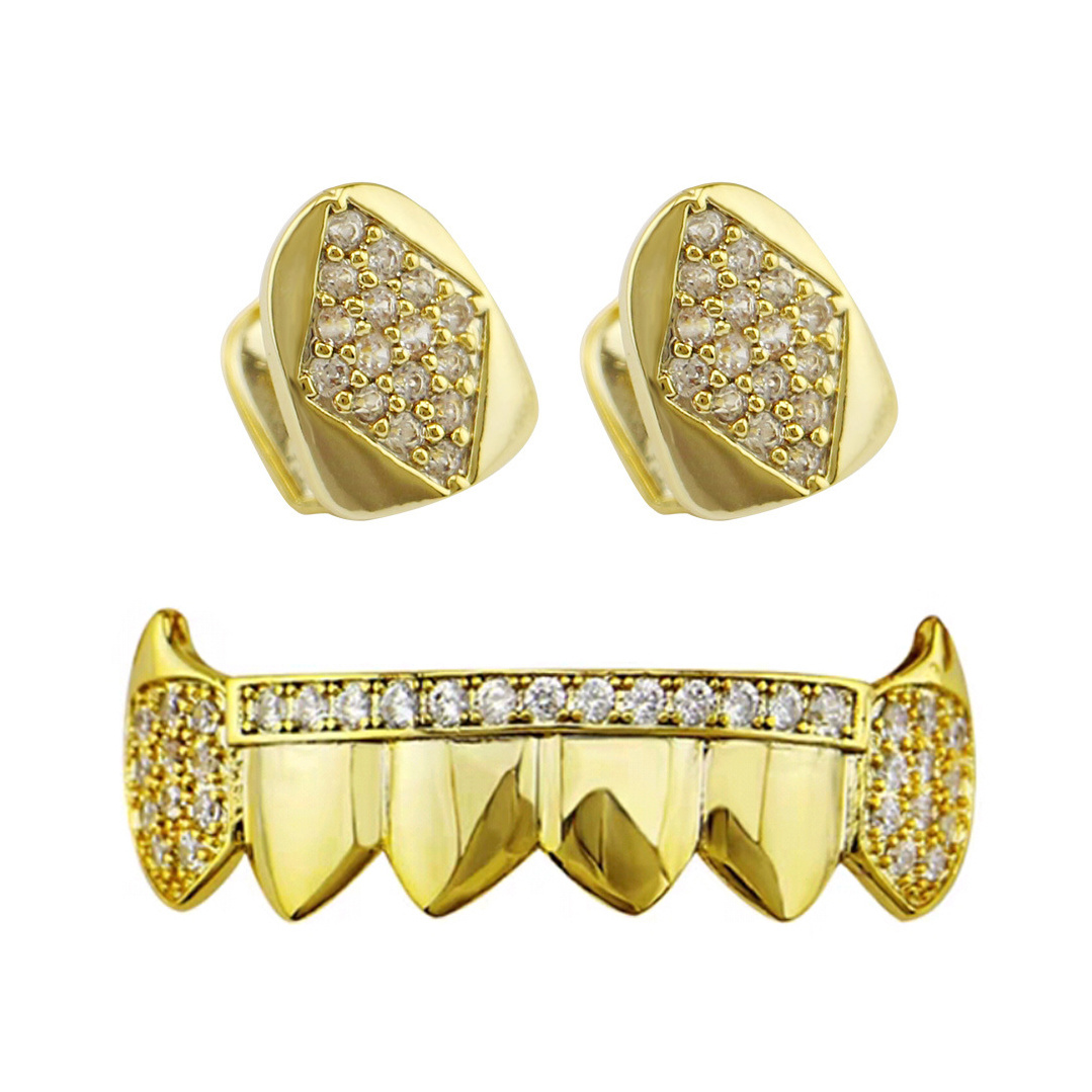 1pc 1set Single Micro Set Zircon Tooth Set Halloween Vampire False ...