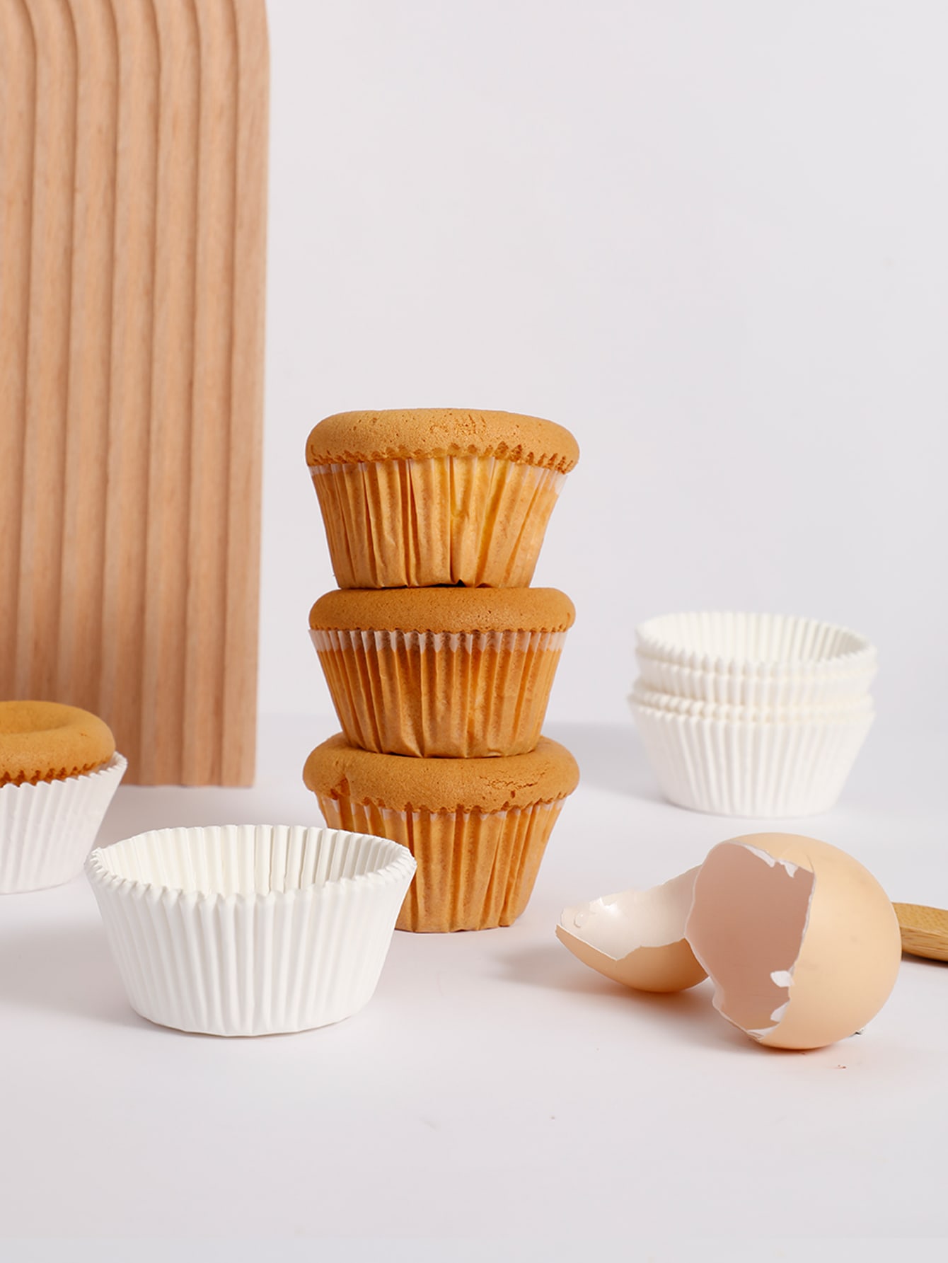 100pcs High Temperature Resistant Round Cake Paper Cup Paper Baking ...