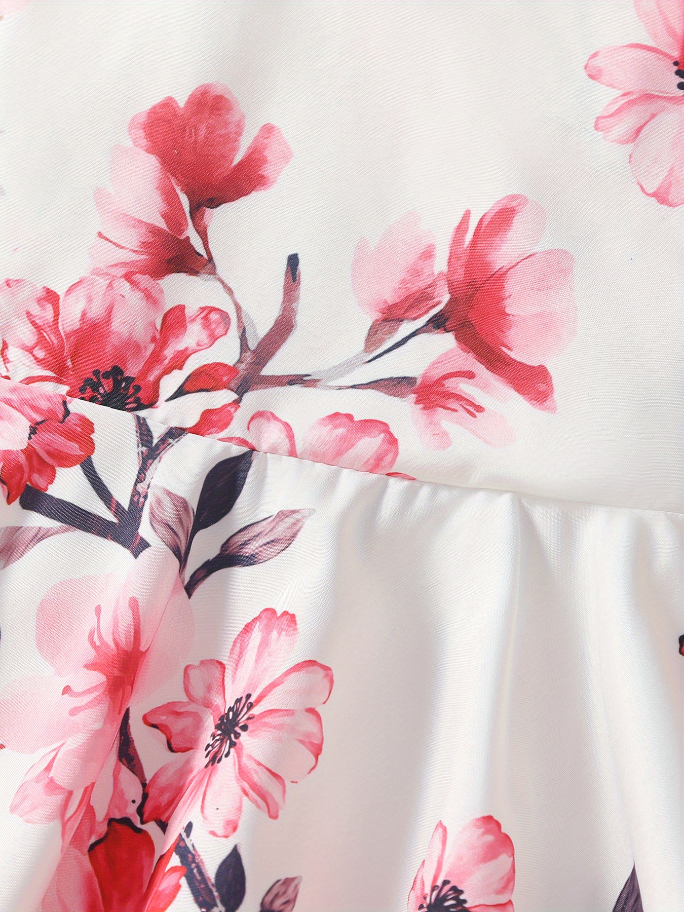 girls sleeveless crew neck flowers graphic casual princess - Temu Norway