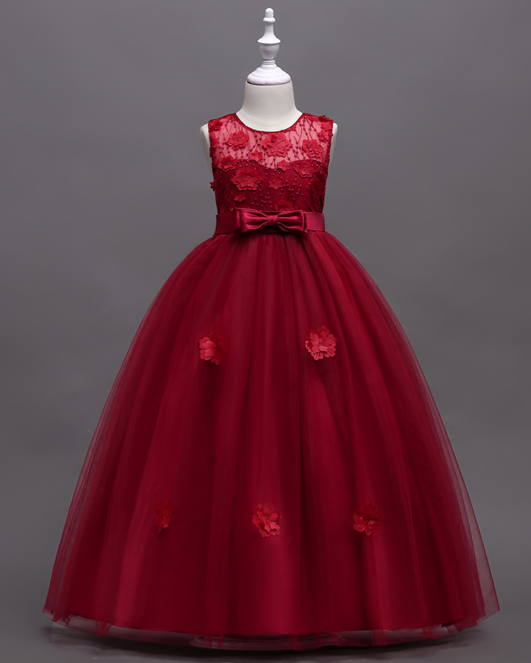 Girls Sleeveless Puffy Princess Dress Bow Flowers Tulle Tutu - Temu