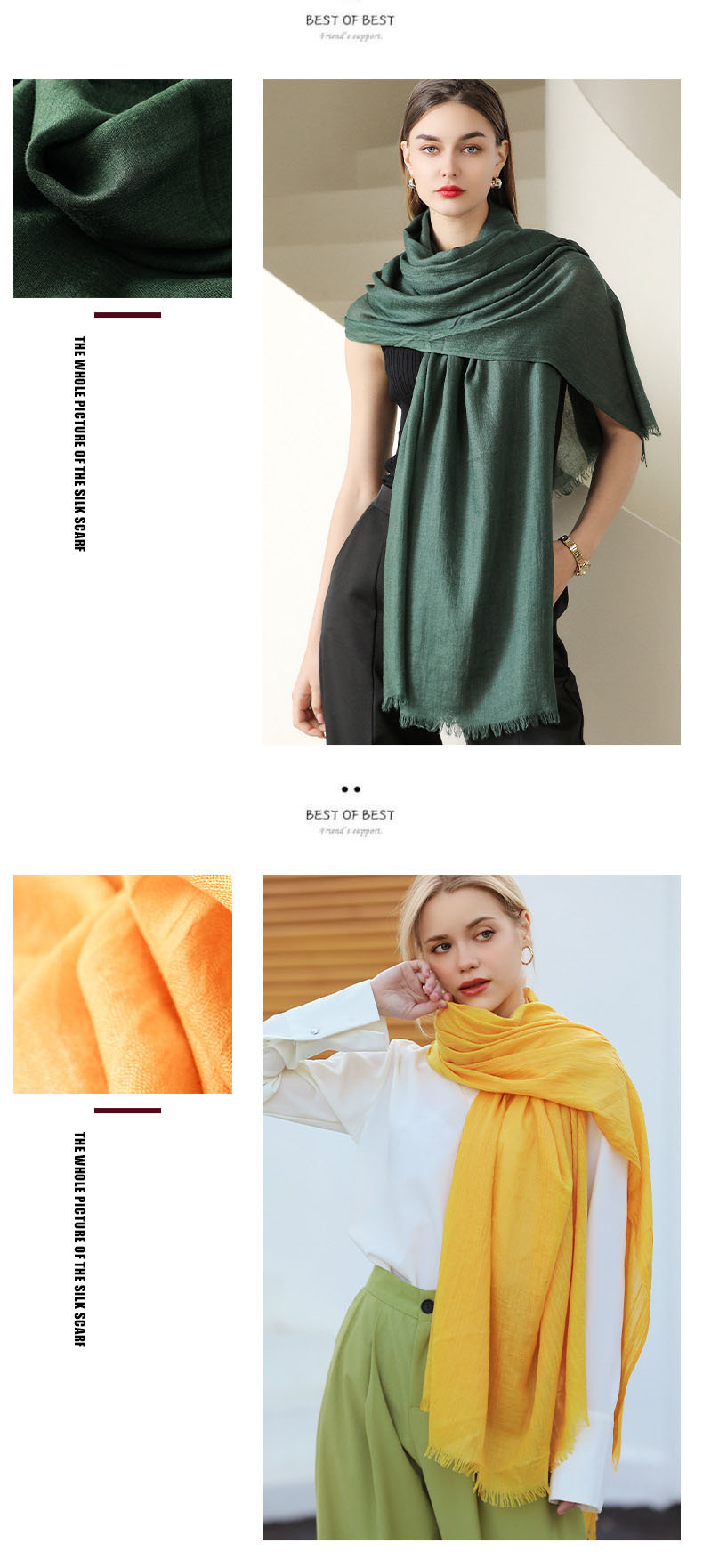Solid Color Boho Ling Scarf Elegant Edge Sunscreen - Temu