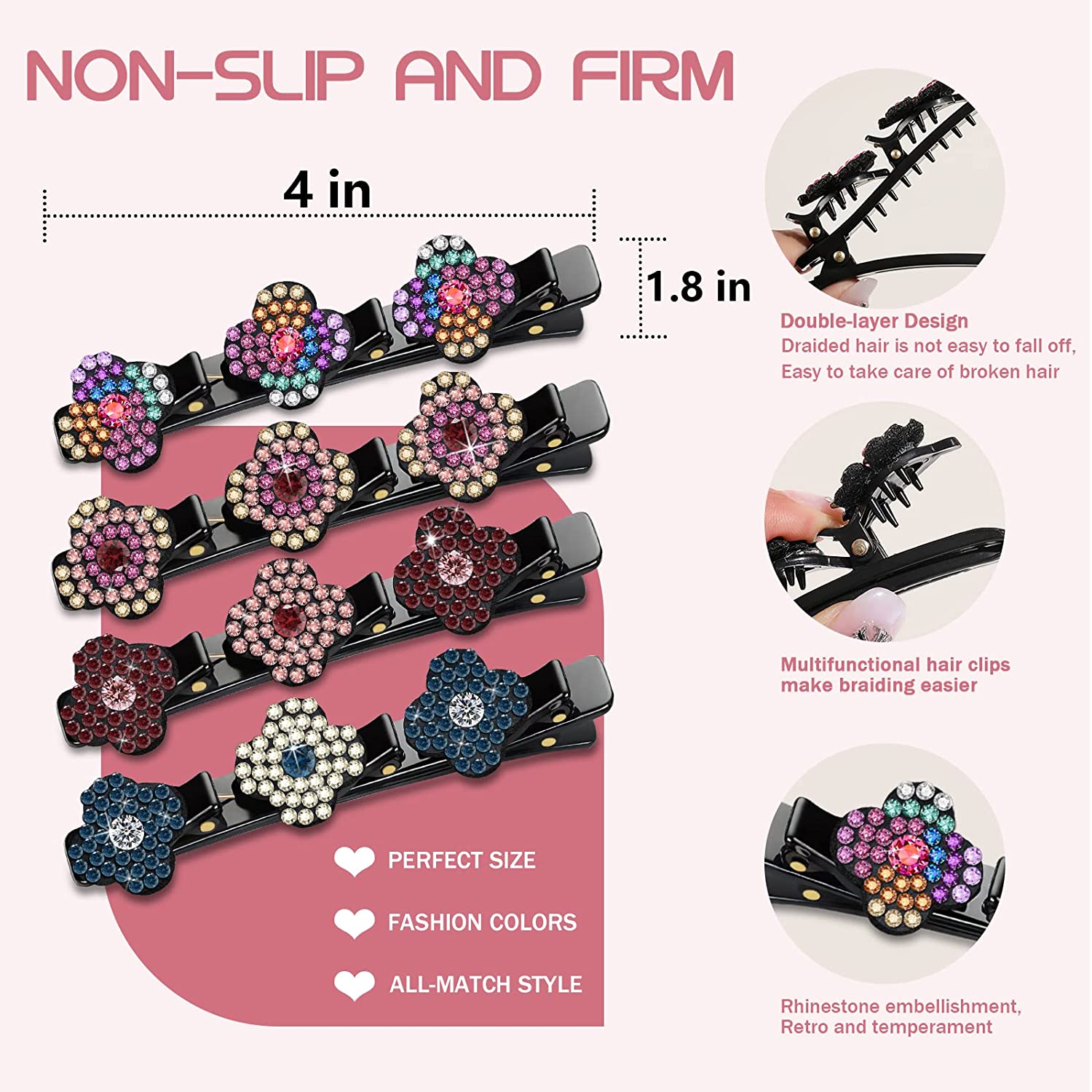 flower decor hair clip elegant duckbill clip non - Temu Australia