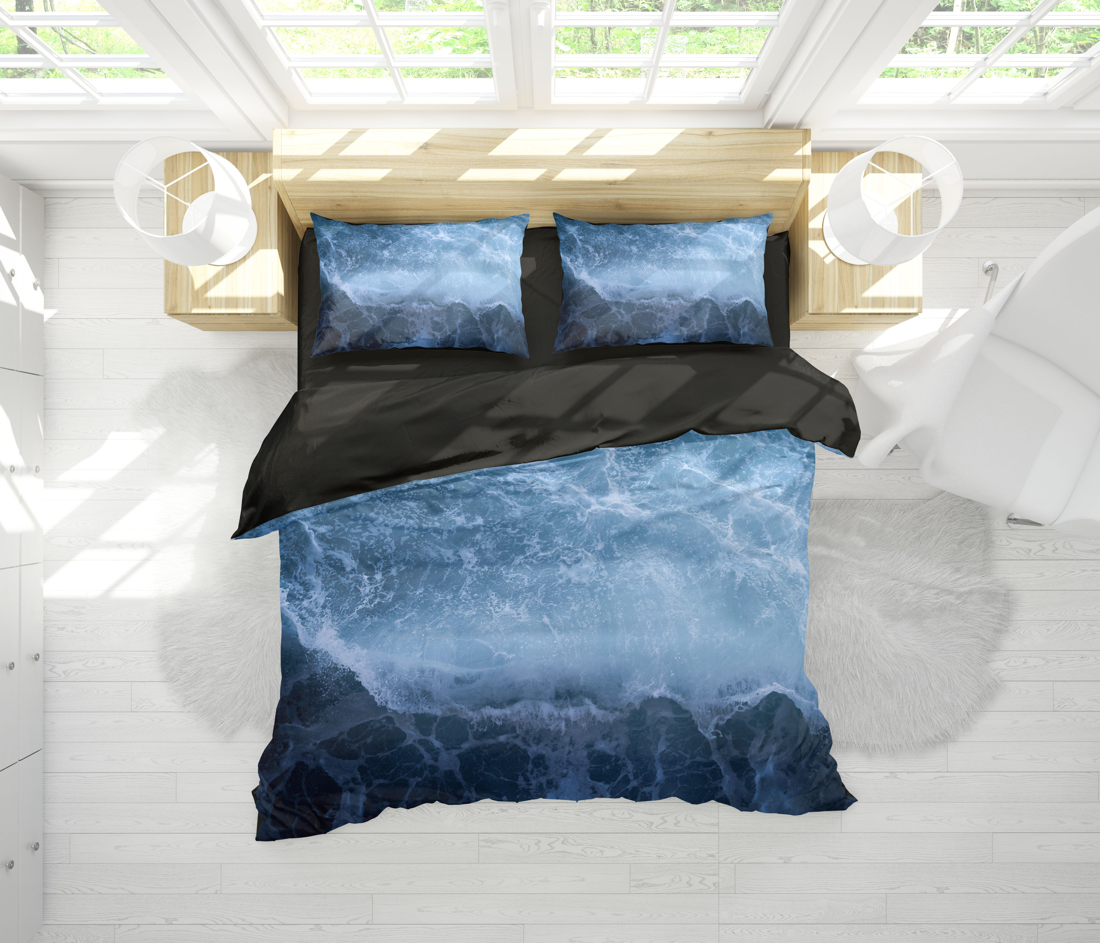 Quilt Cover Set Sea Pattern Bedding Set Soft Comfortable - Temu Ireland