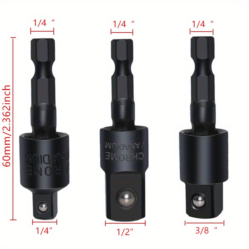 Cr v Hex Shank Universal Socket Adapter Wrench Socket Head . - Temu