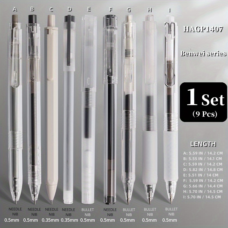 M Gel Pen Set Pen Series Black - Temu