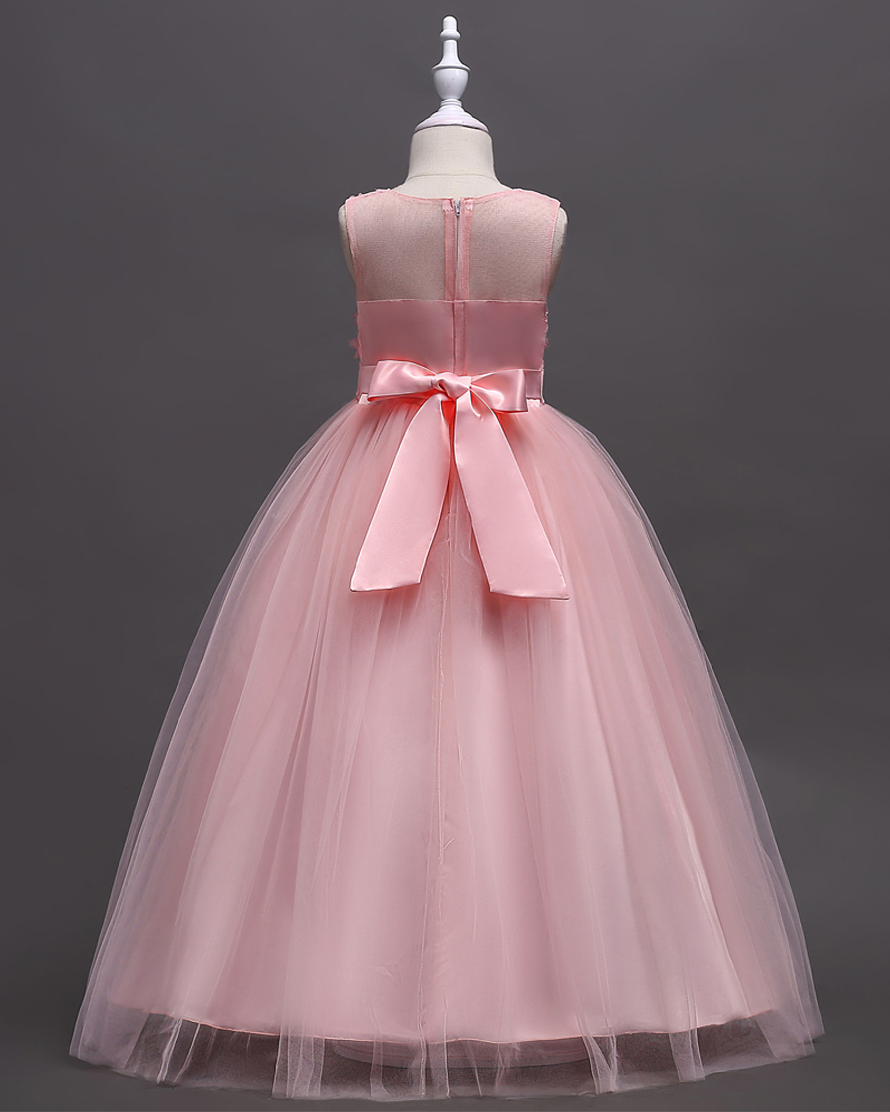 Girls Sleeveless Puffy Princess Dress Bow Flowers Tulle Tutu - Temu