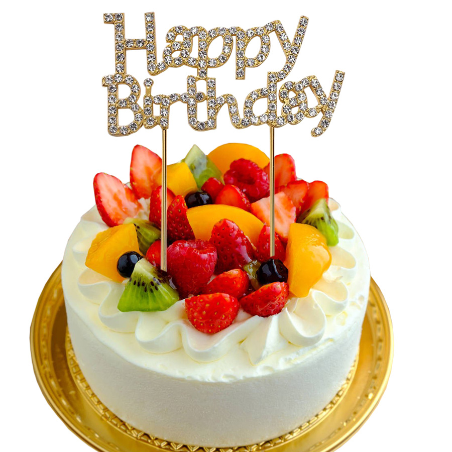 Cake Cupcake Toppers Shining Diamond Alphabet Birthday Cake - Temu ...