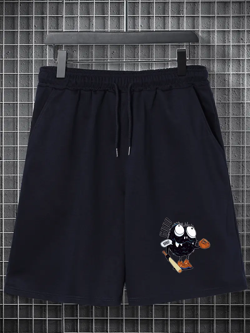 Plus Size Men's Baseball Player Monster Drawstring Shorts - Temu ... Plus Size Men's Baseball Player Monster Drawstring Shorts - Temu ...