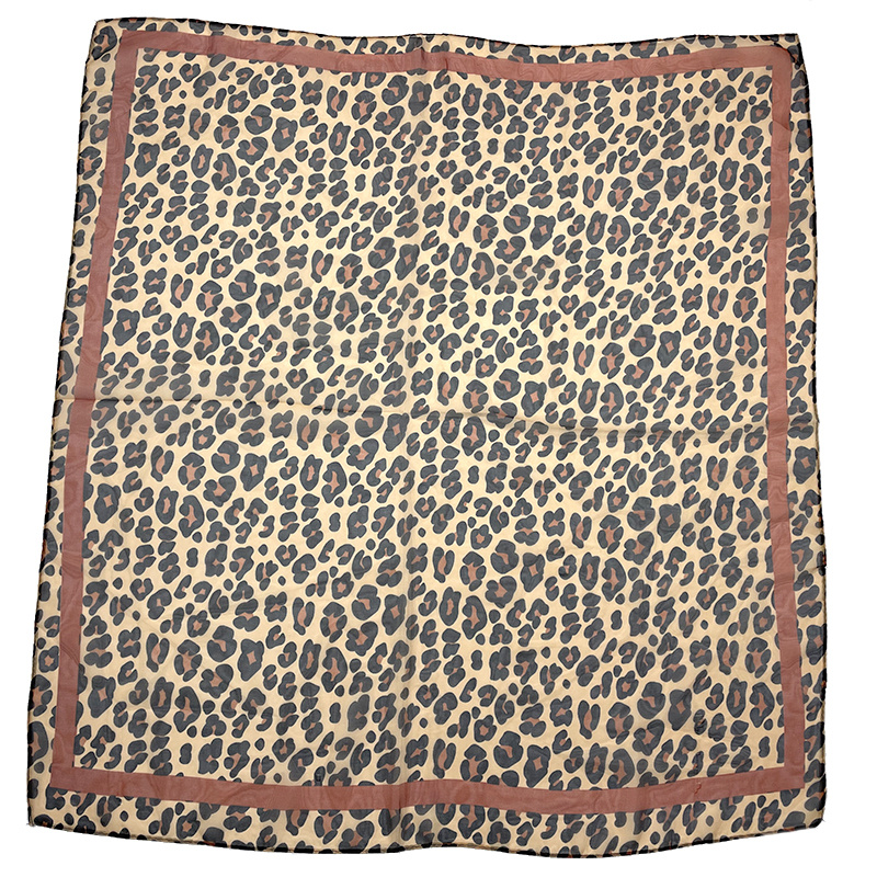 Leopard Scarf Vintage Chiffon Shawl Sunscreen - Temu Australia