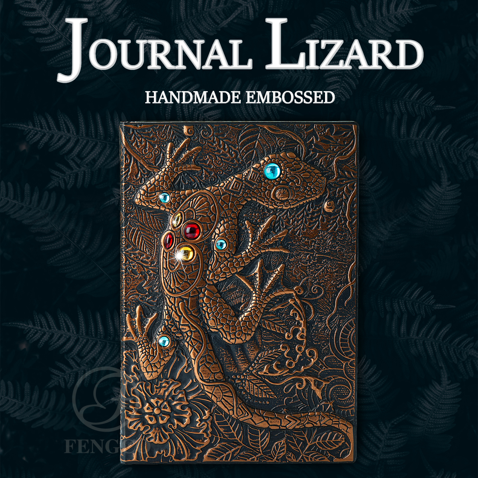 3d Lizard Embossed Hardcover Journal Writing Notebook Pen - Temu United ...