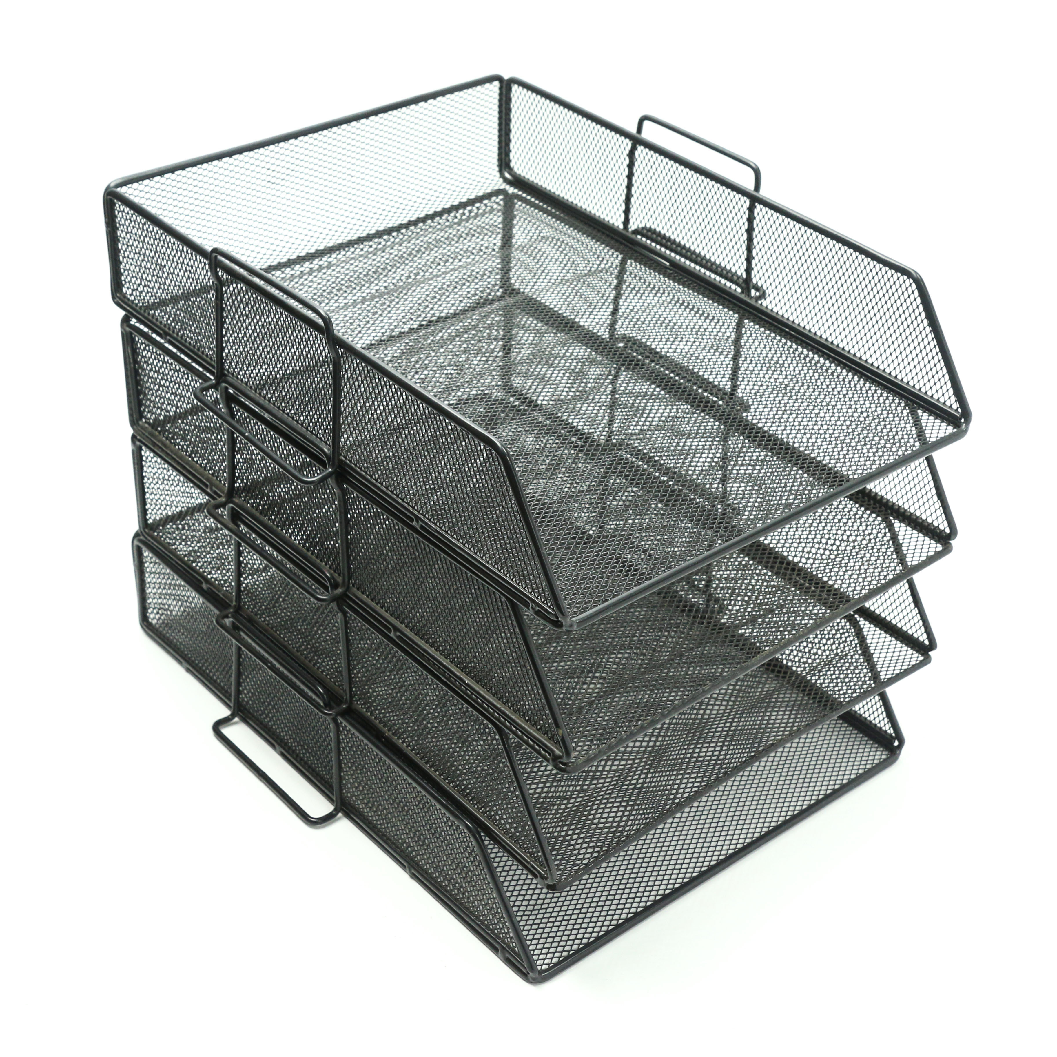 desktop file organizer mesh file organizer 2 letter trays - Temu