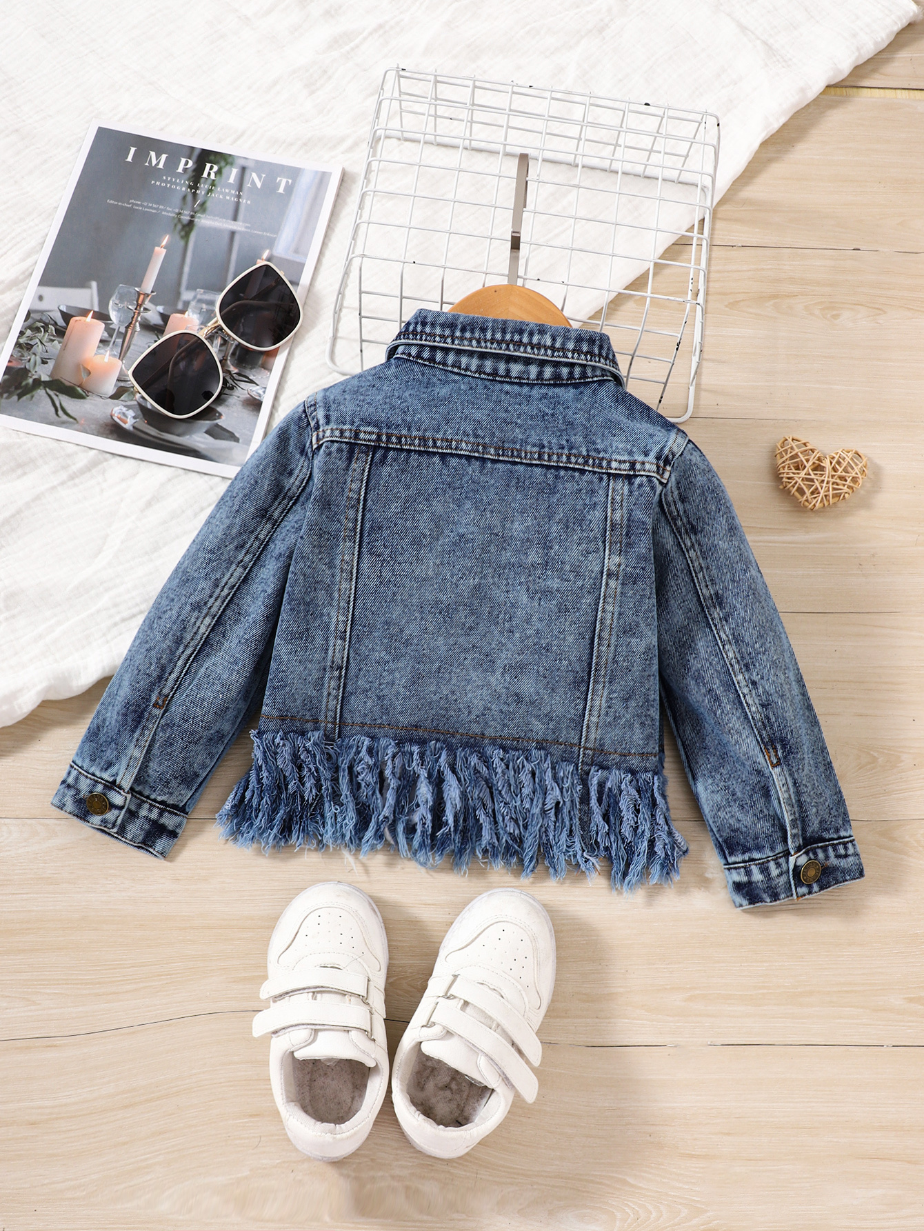 Toddler Hem Denim Jacket Casual Button Pocket Coat Kids - Temu Canada