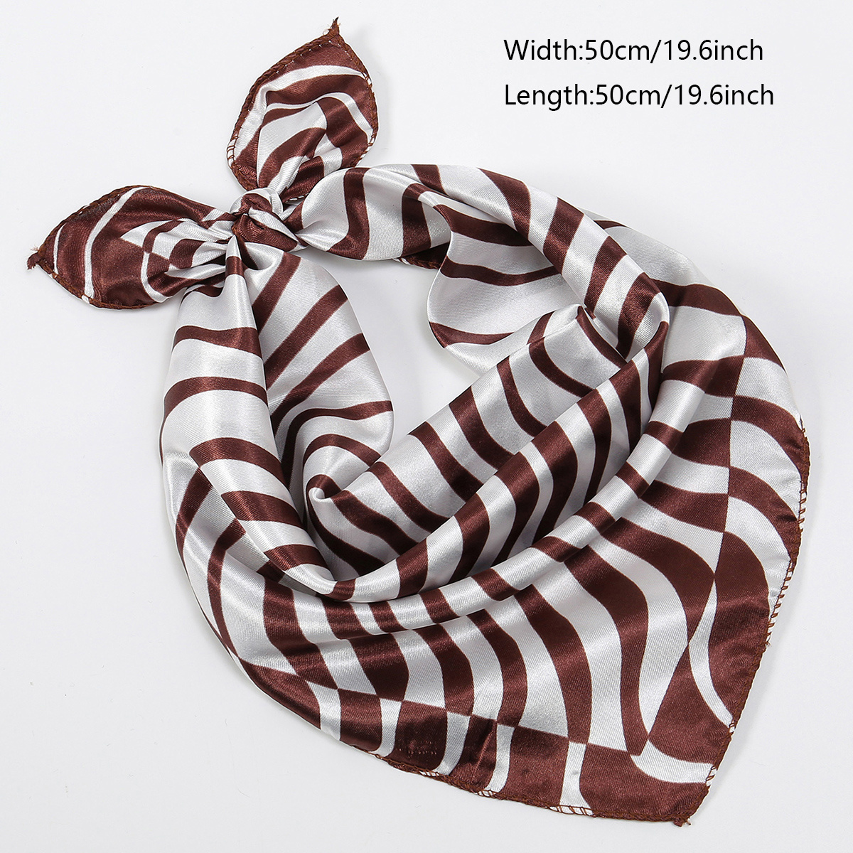 Small Square Satin Scarf Zebra Pattern Print Vintage - Temu United Kingdom