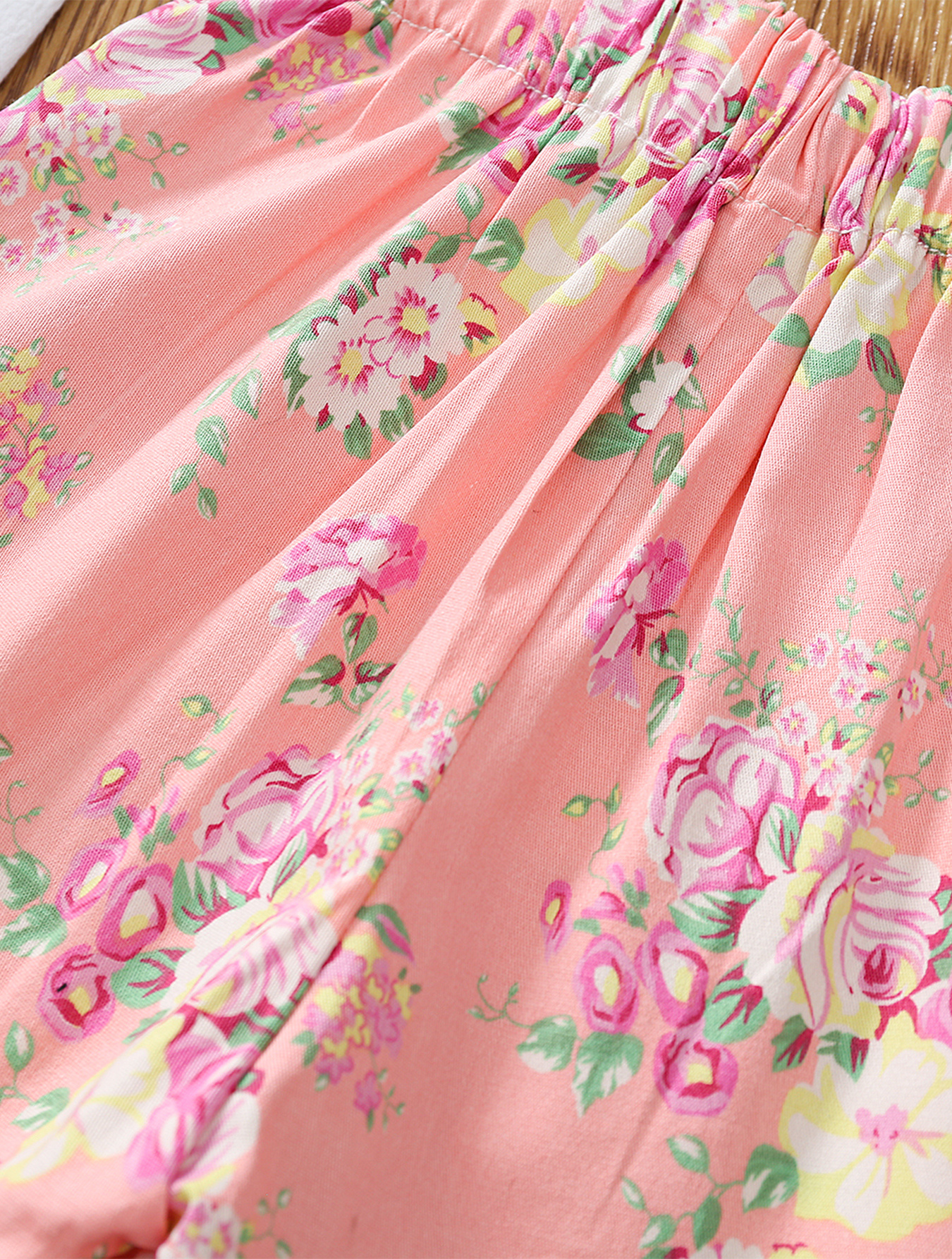 Toddler Girls Flowers Graphic Elastic Waist Cotton Casual - Temu United ...