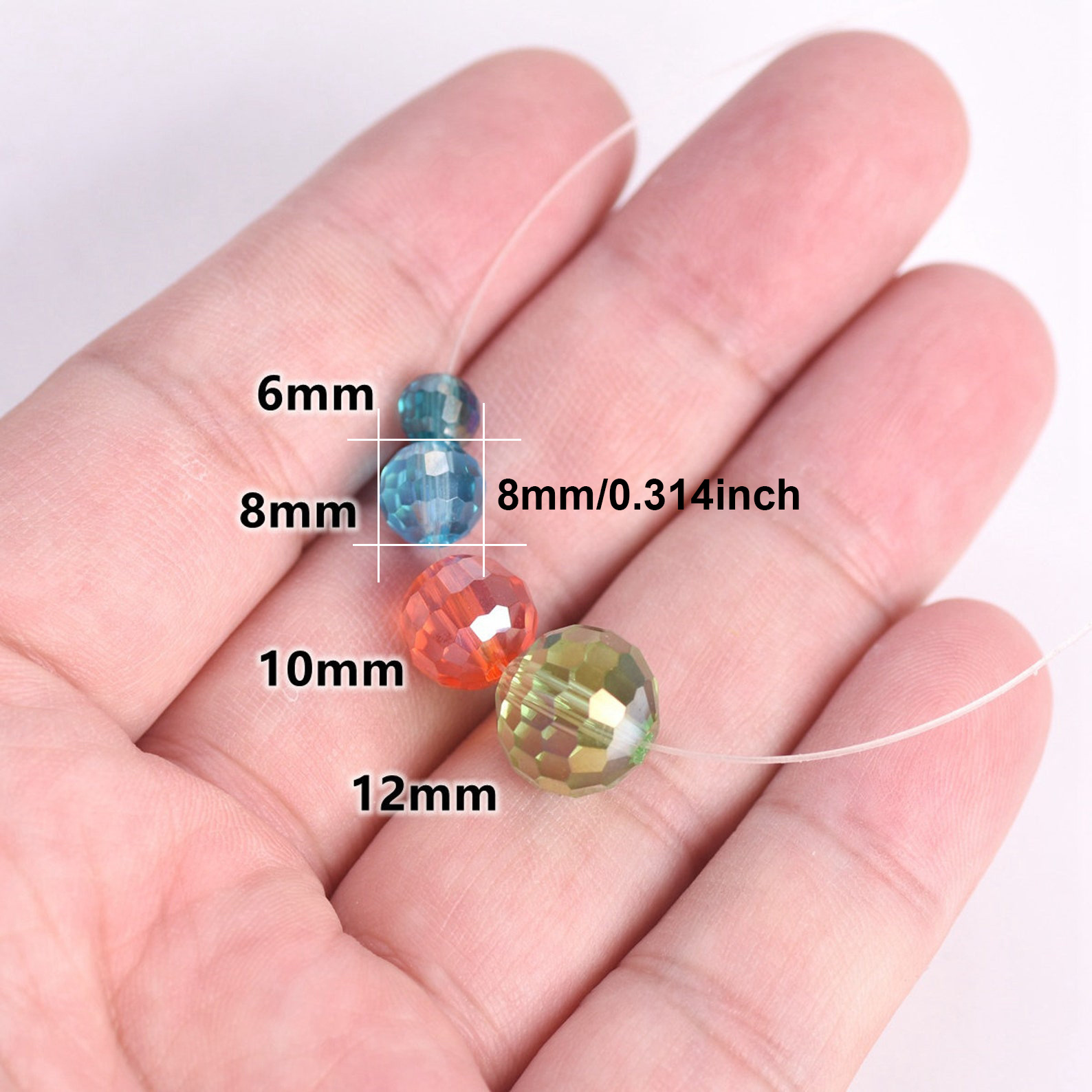 Crystal Beads Multi sided Sparkle Glass Beads Bracelet - Temu Australia