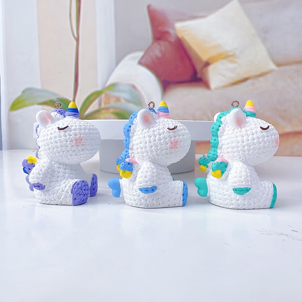 Resin Keychain Cartoon Unicorn Keychain Female Doll Color - Temu United ...