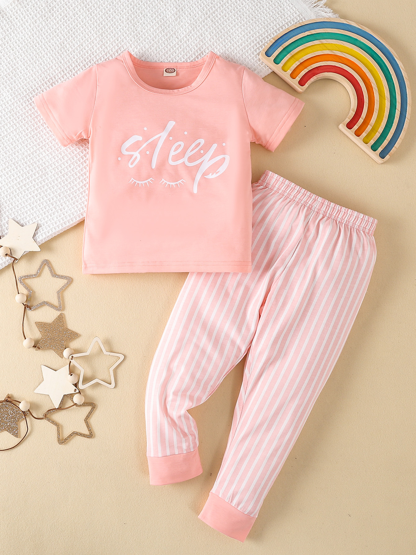 Children's Clothes Girl's Suit Summer Little Girl Striped Suit Two ...