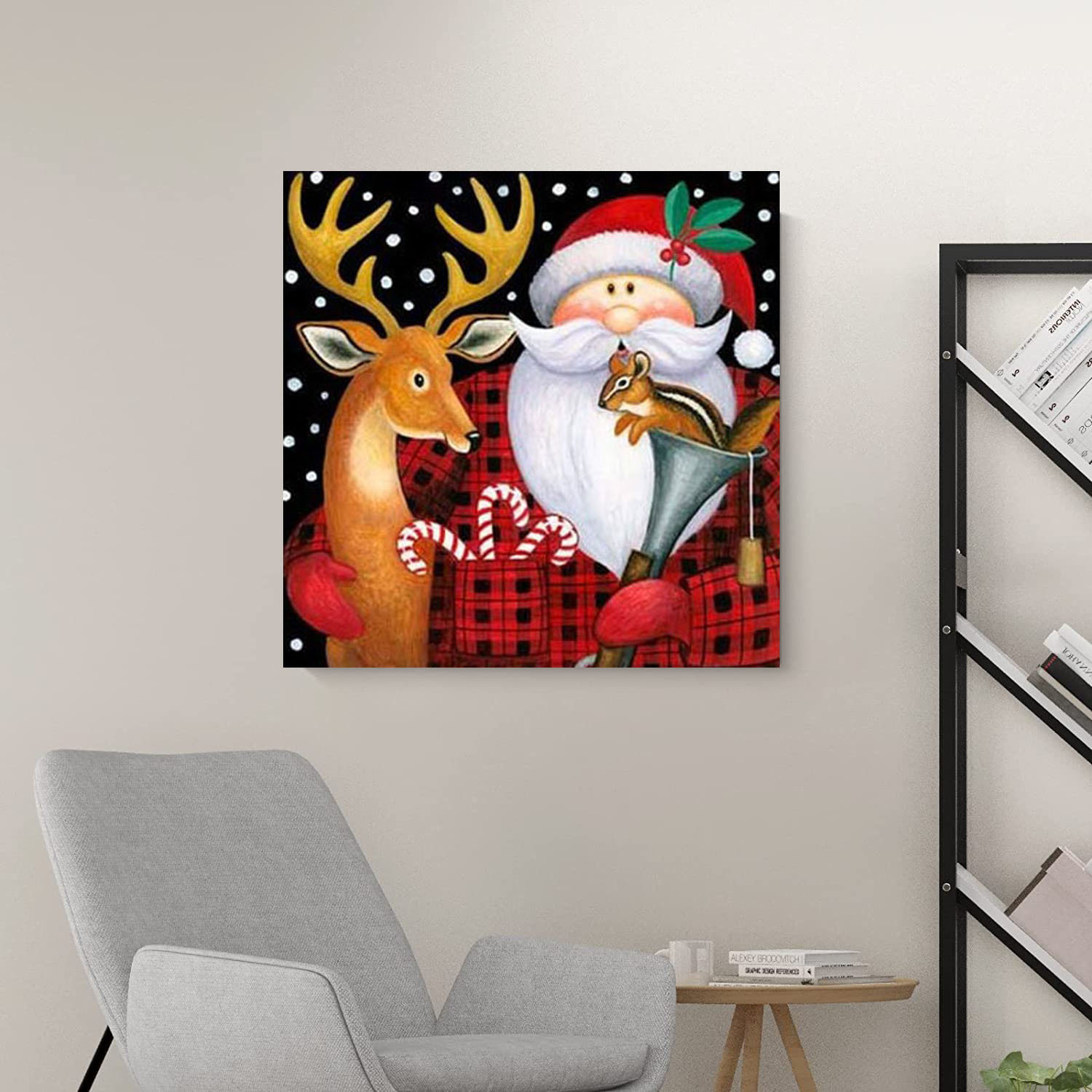 Diy Diamond Painting Kits Santa Claus Round Full Diamond - Temu Australia