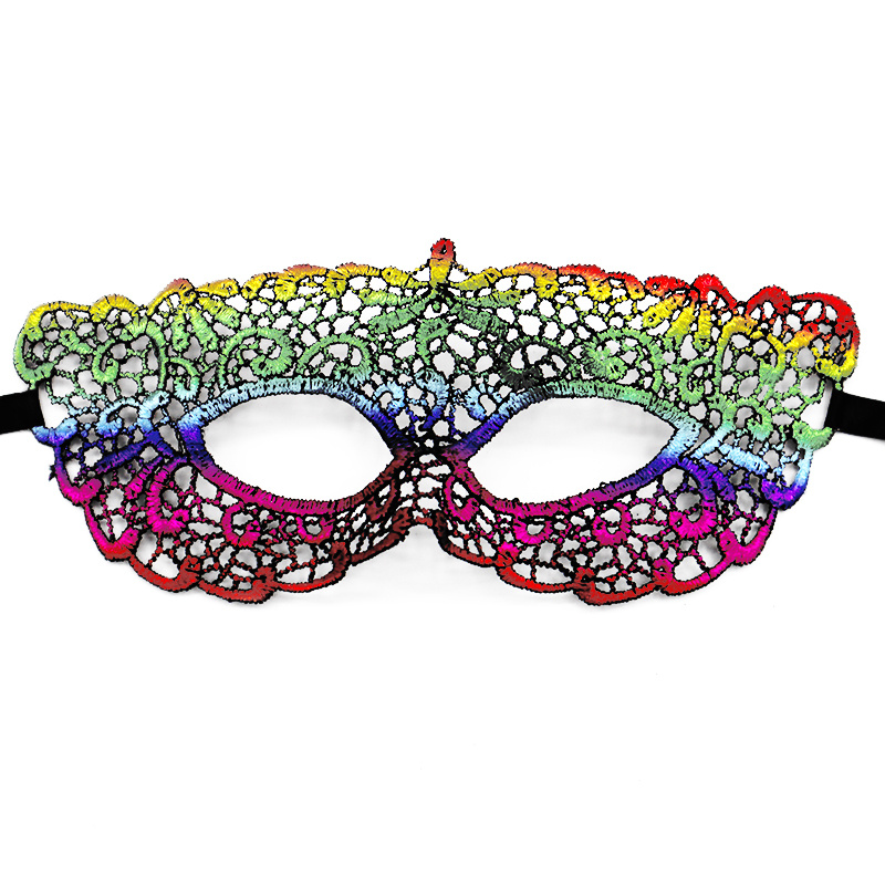 Molded Lace Masquerade Mask Adults Hot Stamping Flat Mask - Temu