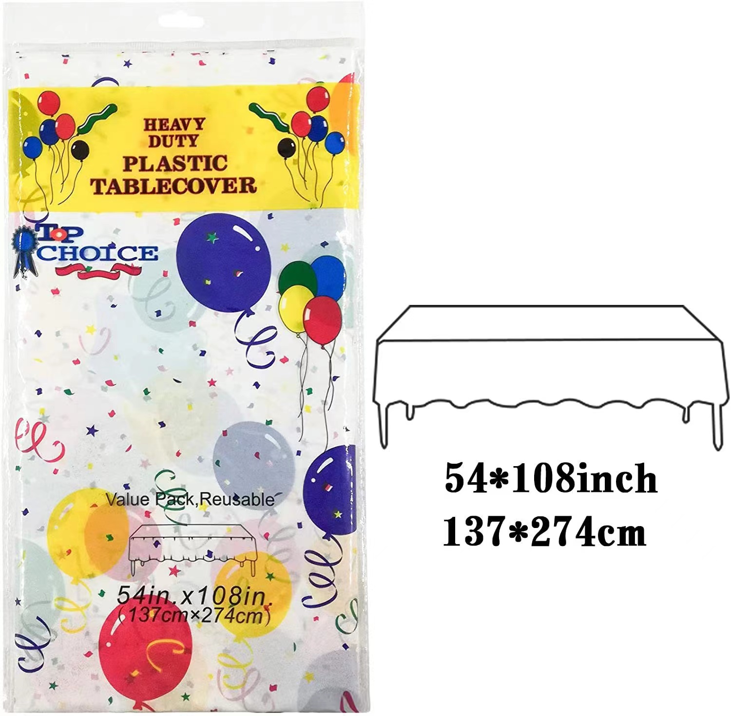 Balloon Party Tablecloth Peva Disposable Party Tablecloth - Temu Australia
