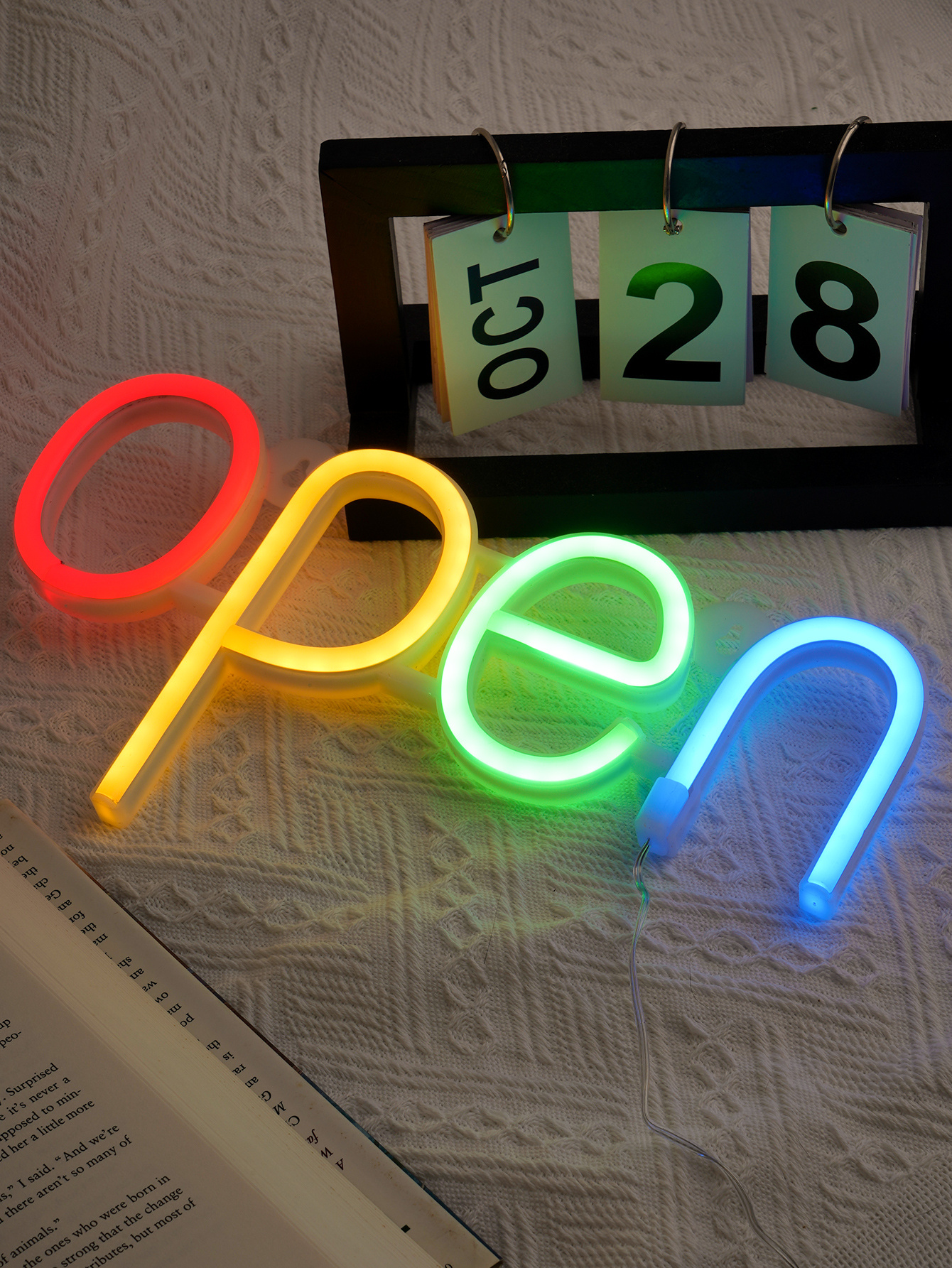 Open Sign Business Usb Led Neon Lamp Light Bar Store Cafe - Temu