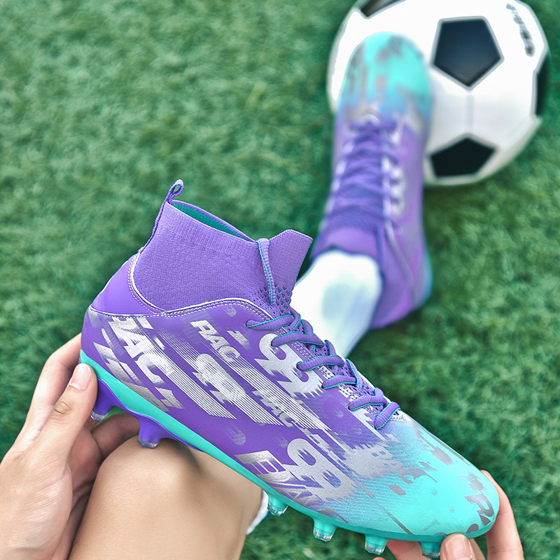 Mens High Top Ag Soccer Cleats Artificial Ground Professional Non Slip ...