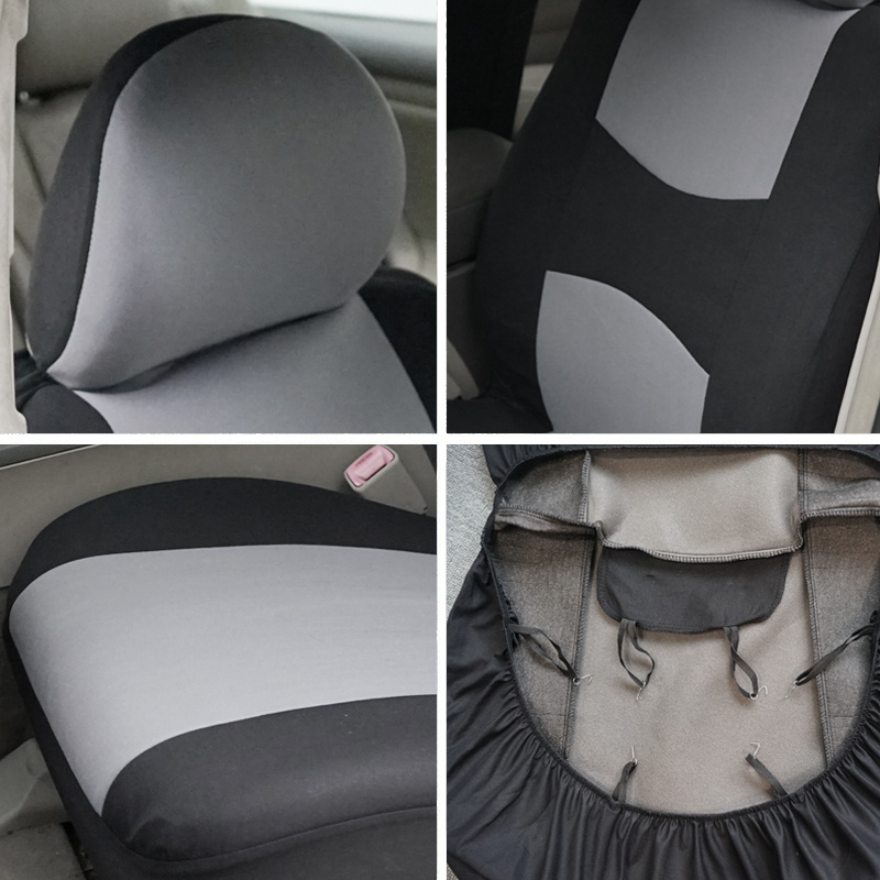 Car Front Seat Covers Polyester Purple Gray Black Tan Blue - Temu Ireland