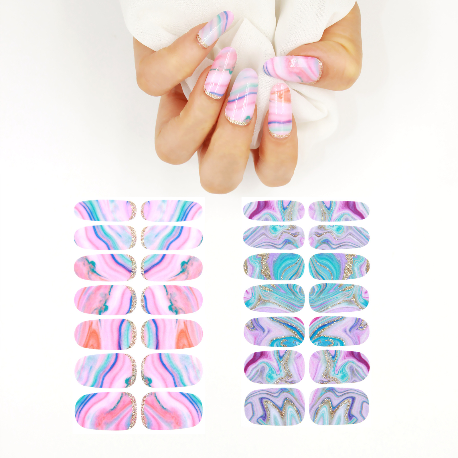 full cover nail stickers nail polish nail decoration nails - Temu New ...