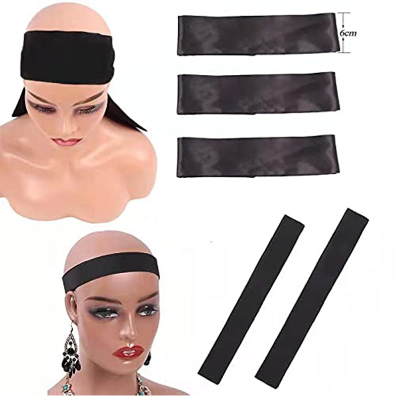 4pcs Elastic Head Band For Edges Satin Adjustable Headband Fix Wigs ...