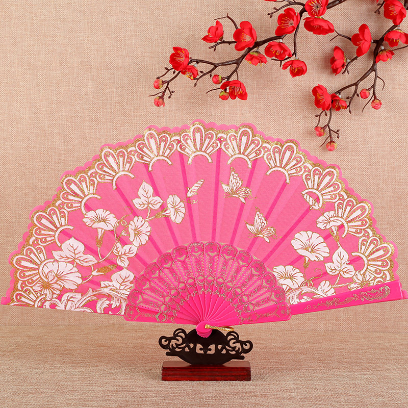 Folding Fan Spanish Dance Flower Folding Fan Chinese Style - Temu Norway