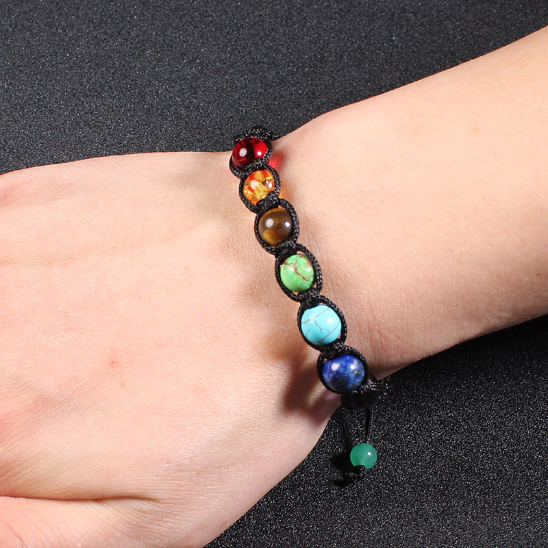 Rainbow Romantic Bracelet Weathered Pearl Tai Wax Rope Hand - Temu ...