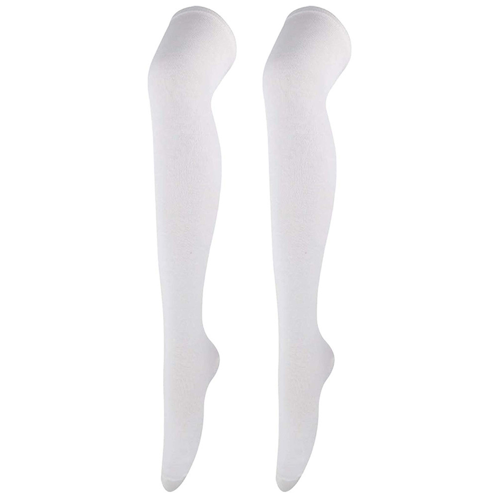 Solid Thigh High Socks Casual All Match Party Over The Knee Socks Women ...