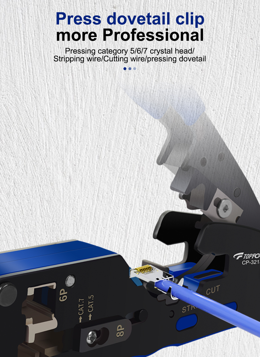 Rj45 Pass Ratcheting Crimper 6p/8p Modular Plug Crimping - Temu Australia