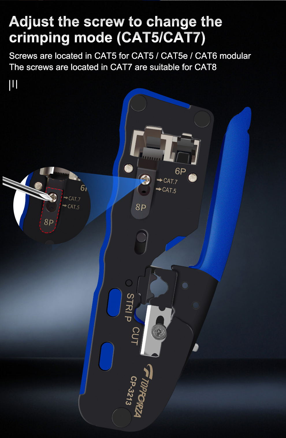 Rj45 Pass Ratcheting Crimper 6p/8p Modular Plug Crimping - Temu Czech ...