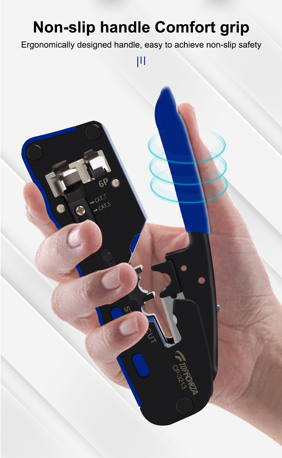 Rj45 Pass Ratcheting Crimper 6p/8p Modular Plug Crimping - Temu Australia